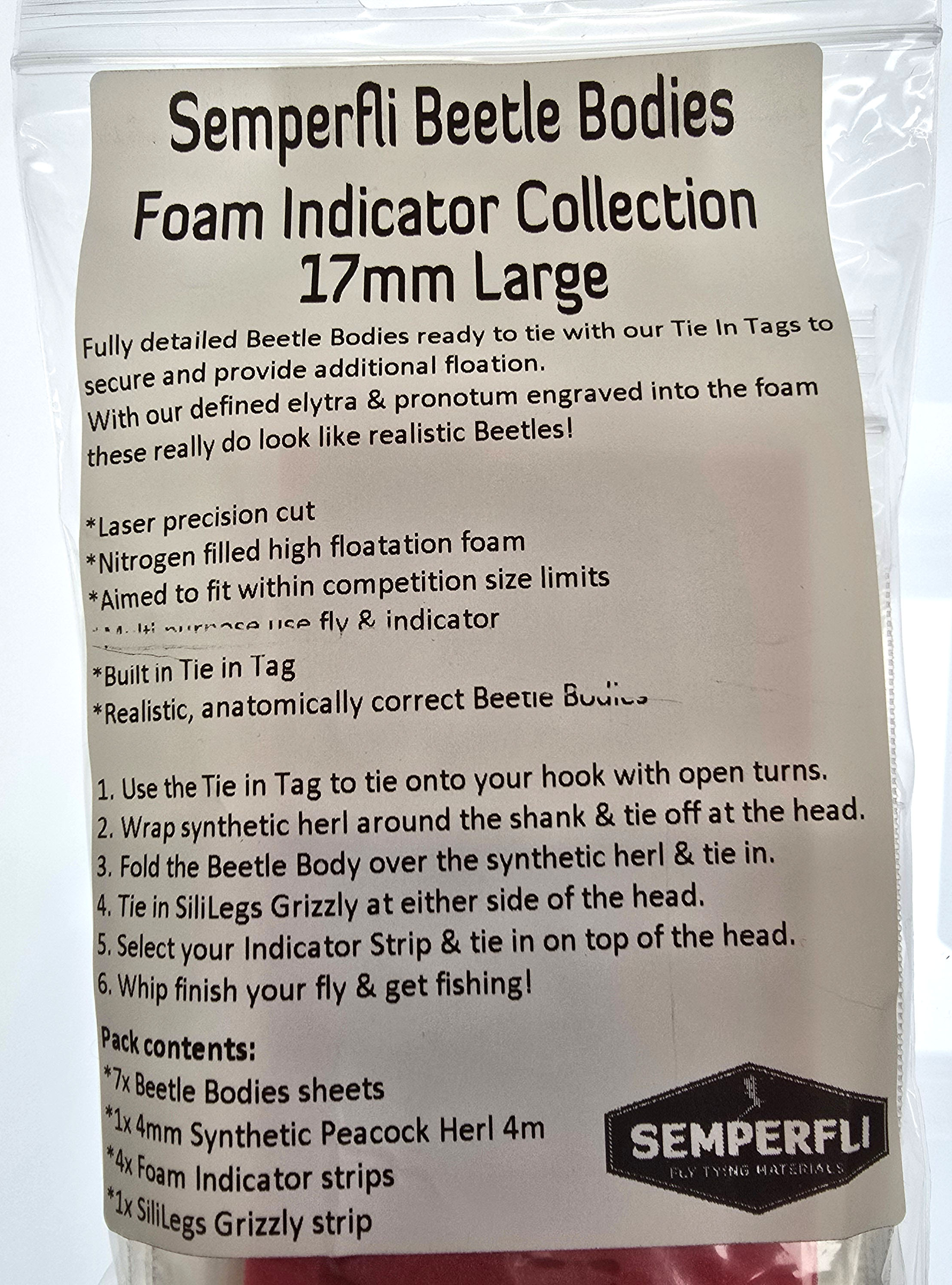FoamBungBeetleBodiesLarge17mm(Hooks#8/#10)CollectionFlyTying